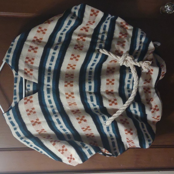 Handmade | Other | Vintage Handmade Wool Poncho Boho Baja Bohemian ...